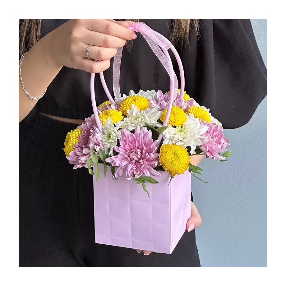 Gentuta cu Flori "Crizanteme Colorate"