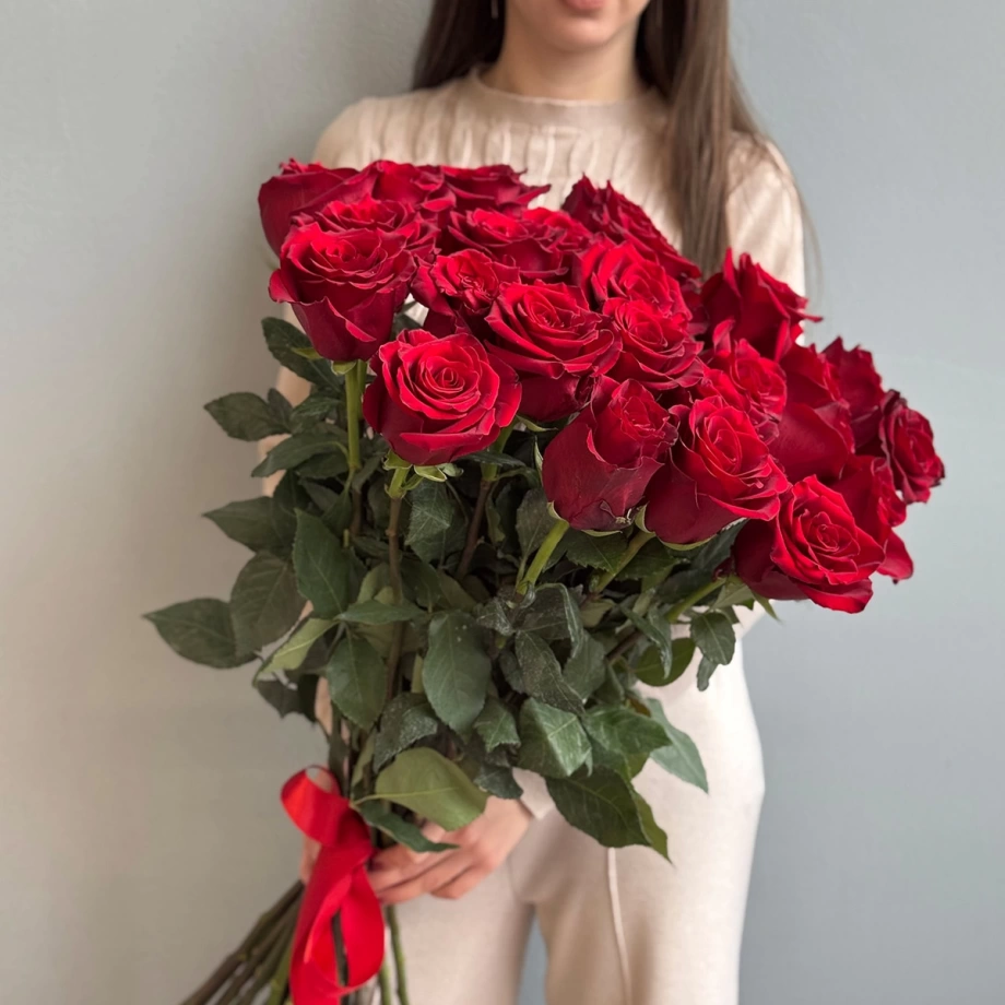 25 Premium Roses 80-90 cm